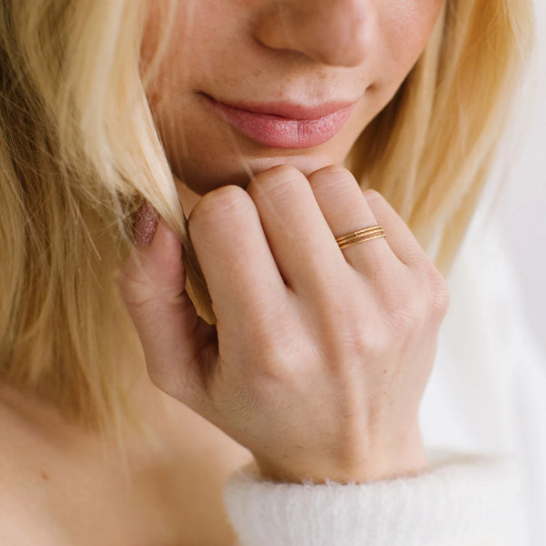 Stella Sparkle Stacking Ring in Gold – The Bugs Ear