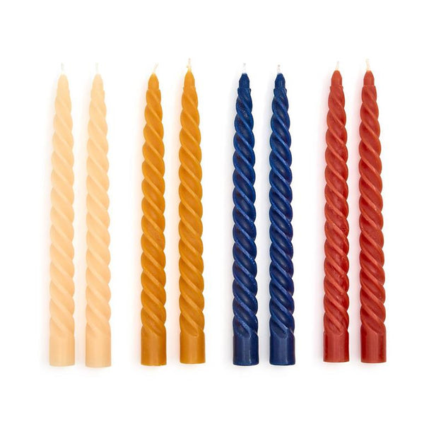 Set of 2 Twist Taper Candles in Gift Box Assorted Colors – The Bugs Ear