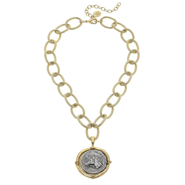 Susan Shaw Handcast Gold and Silver Horse Necklace – The Bugs Ear