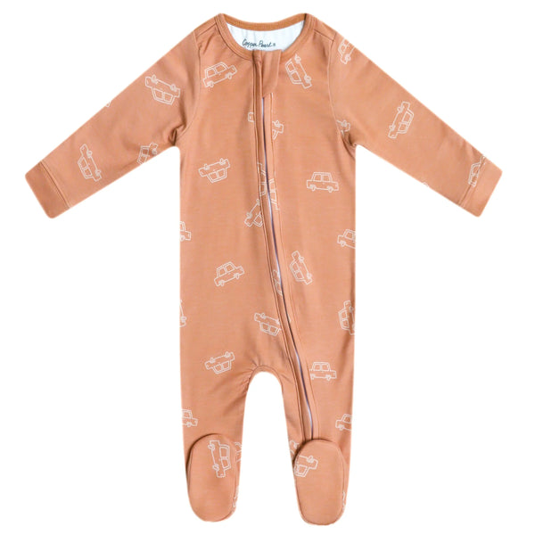 Copper Pearl Cooper Zip-Up Footie Pajamas – The Bugs Ear