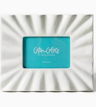 Coton Colors Signature White Ruffle Rectangle Frame – The Bugs Ear