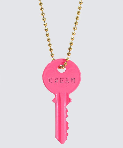 The Giving Keys Hot Pink Classic Ball Chain Key Necklace in Dream – The ...