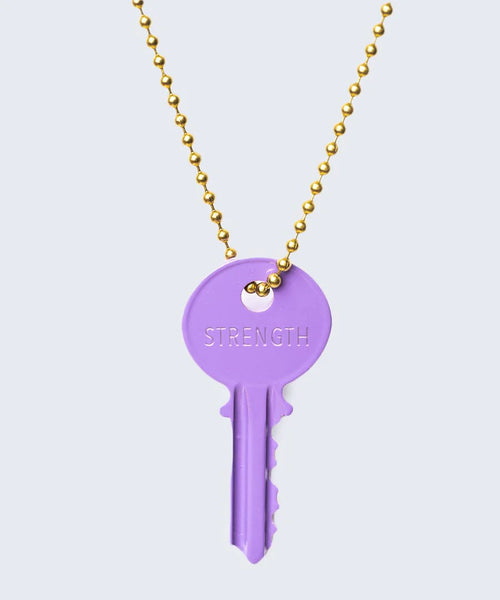The Giving Keys Lavender Classic Ball Chain Key Necklace in Strength ...