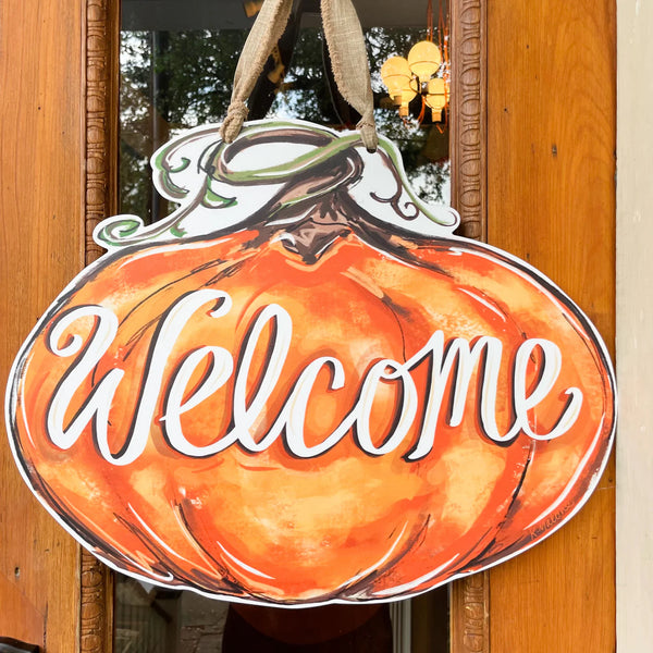 Pumpkin Welcome Door Hanger – The Bugs Ear