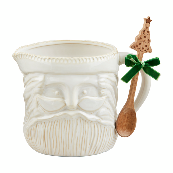 White Christmas Santa Pitcher Set Mud Pie – The Bugs Ear