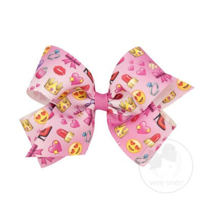 Wee Ones Emoji King Bow Girly Emoji Print – The Bugs Ear