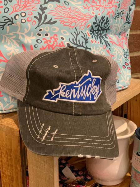Kentucky Royal Blue Distressed Trucker Hat – The Bugs Ear
