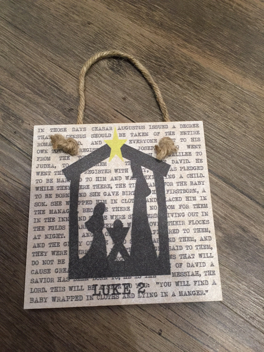Luke 2 Wooden Tile Ornament – The Bugs Ear
